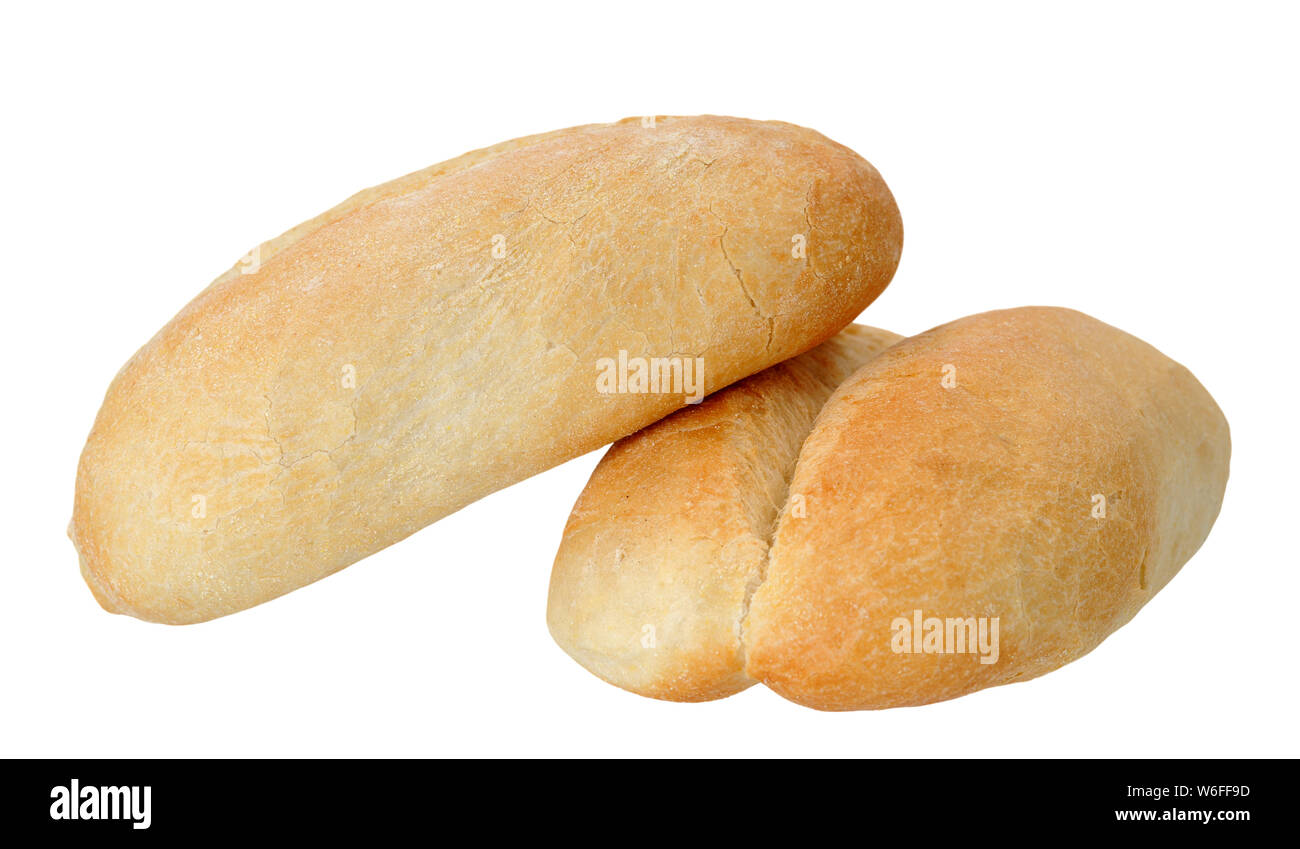 light baked bread isolate on white background Stock Photo - Alamy