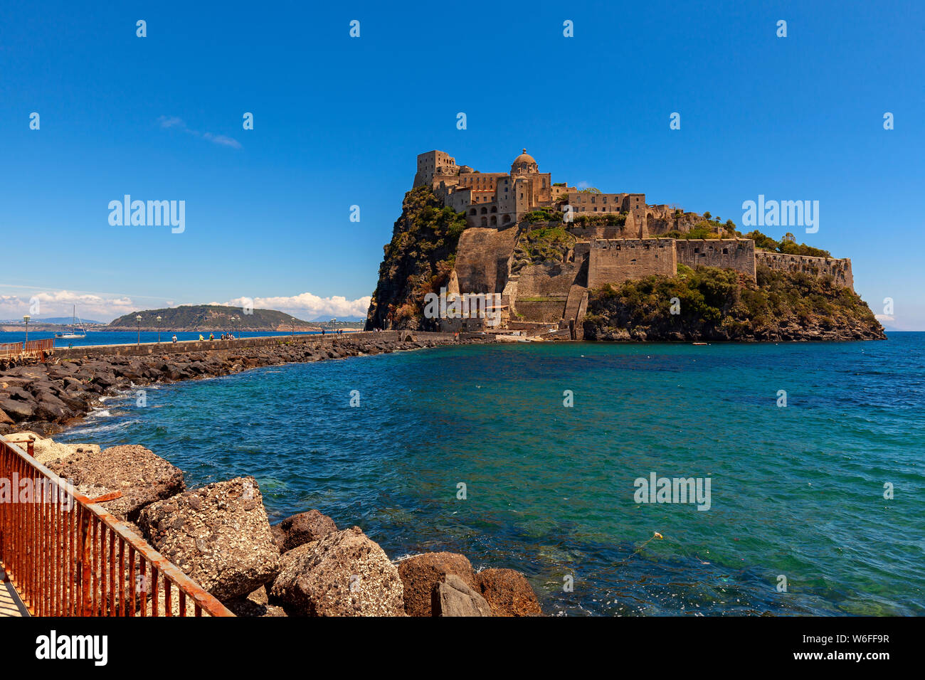 amazing aragon castle view in the island of ischia Stock Photo - Alamy