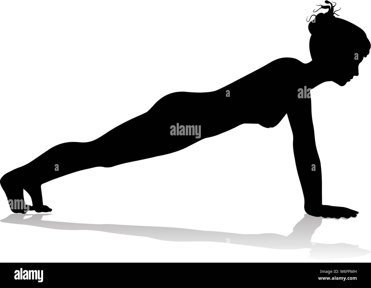 Extended plank pose Stock Vector Images - Alamy