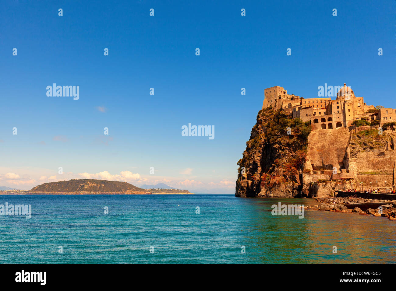 amazing aragon castle view in the island of ischia Stock Photo - Alamy