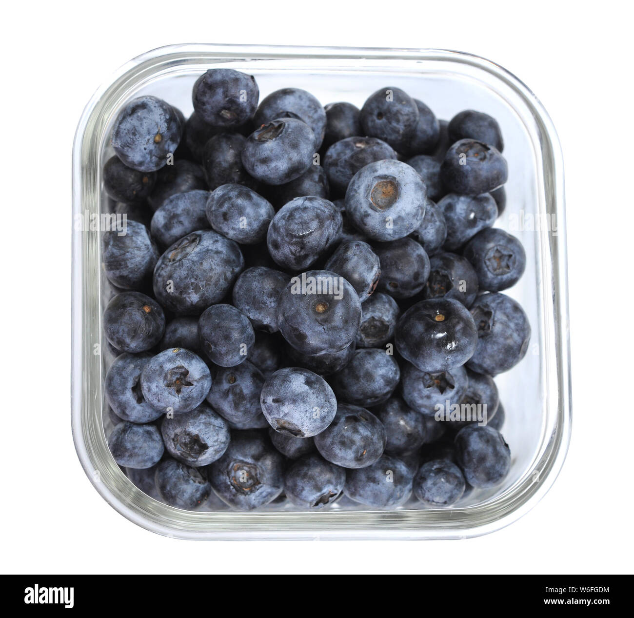 a group of blueberry in plastic jar isolated on white Stock Photo - Alamy