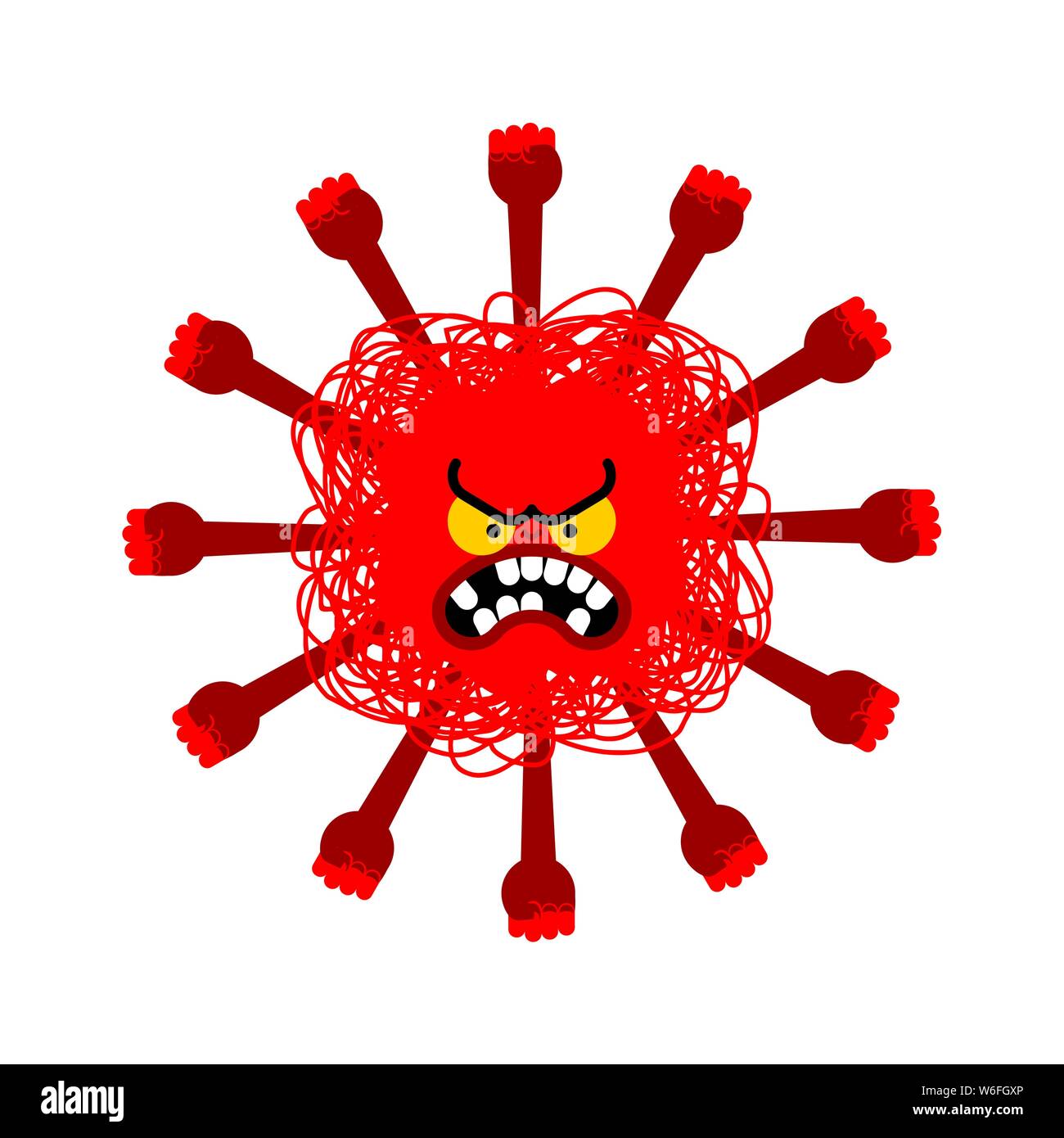 Anger red face. Evil sign. Vector illustration Stock Vector Image & Art ...