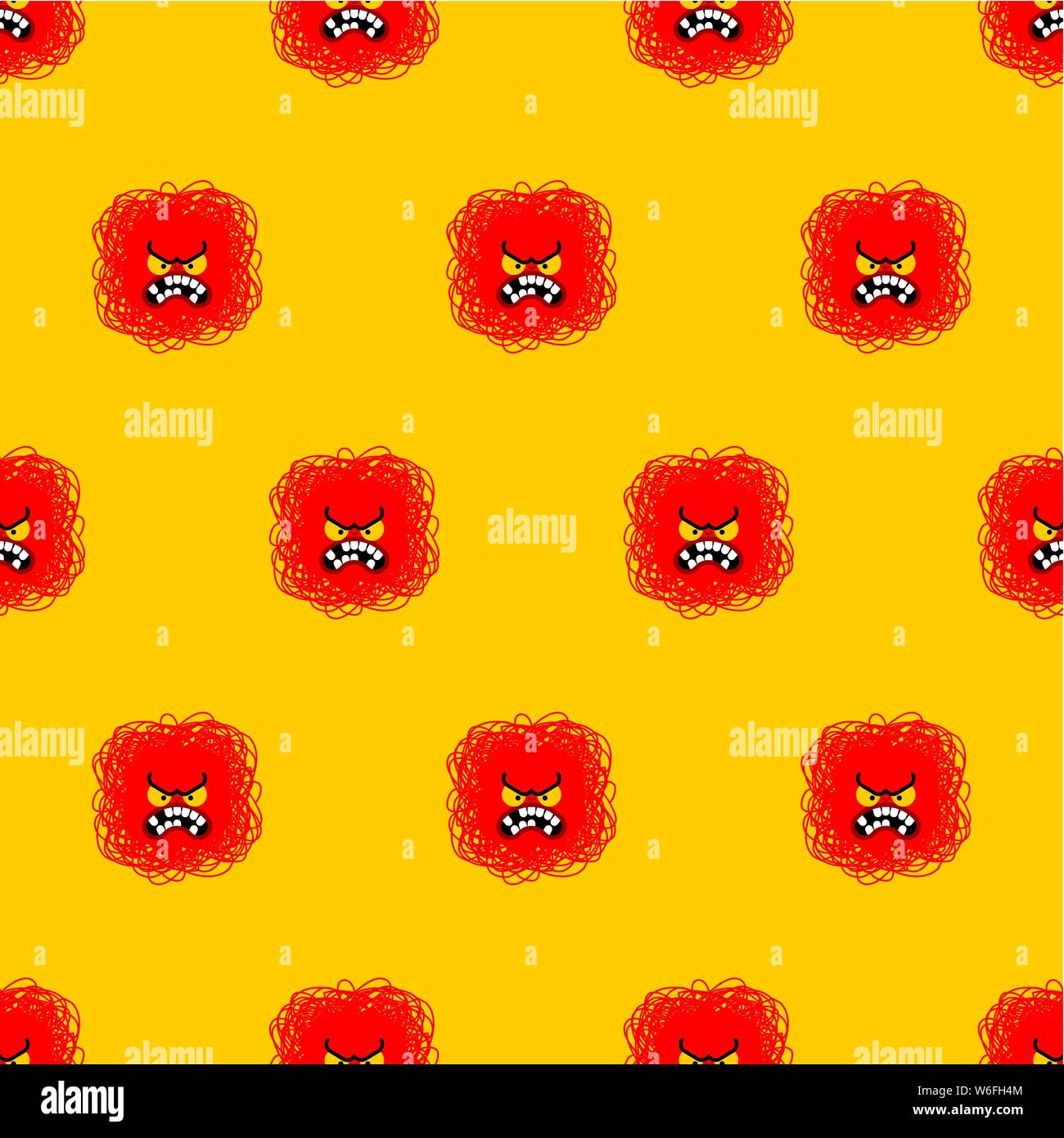 Anger red pattern seamless. Evil background. Vector texture Stock ...
