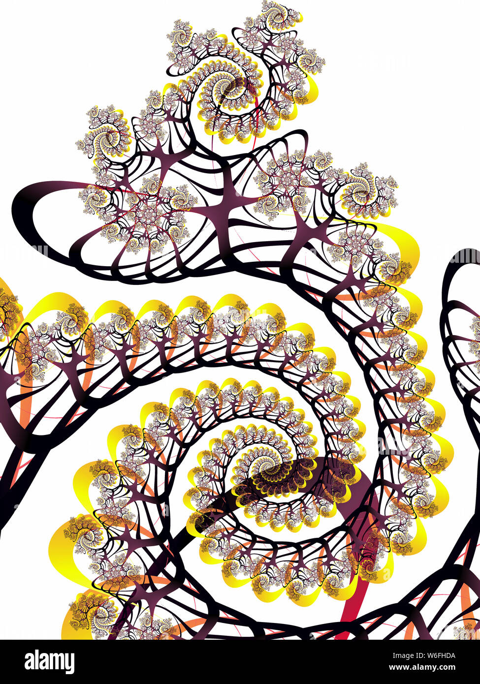 Spiraling Trees Fractal Design Stock Photo - Alamy