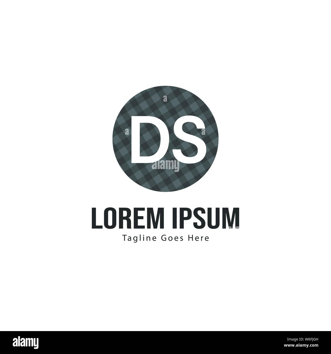 Initial DS logo template with modern frame. Minimalist DS letter logo ...