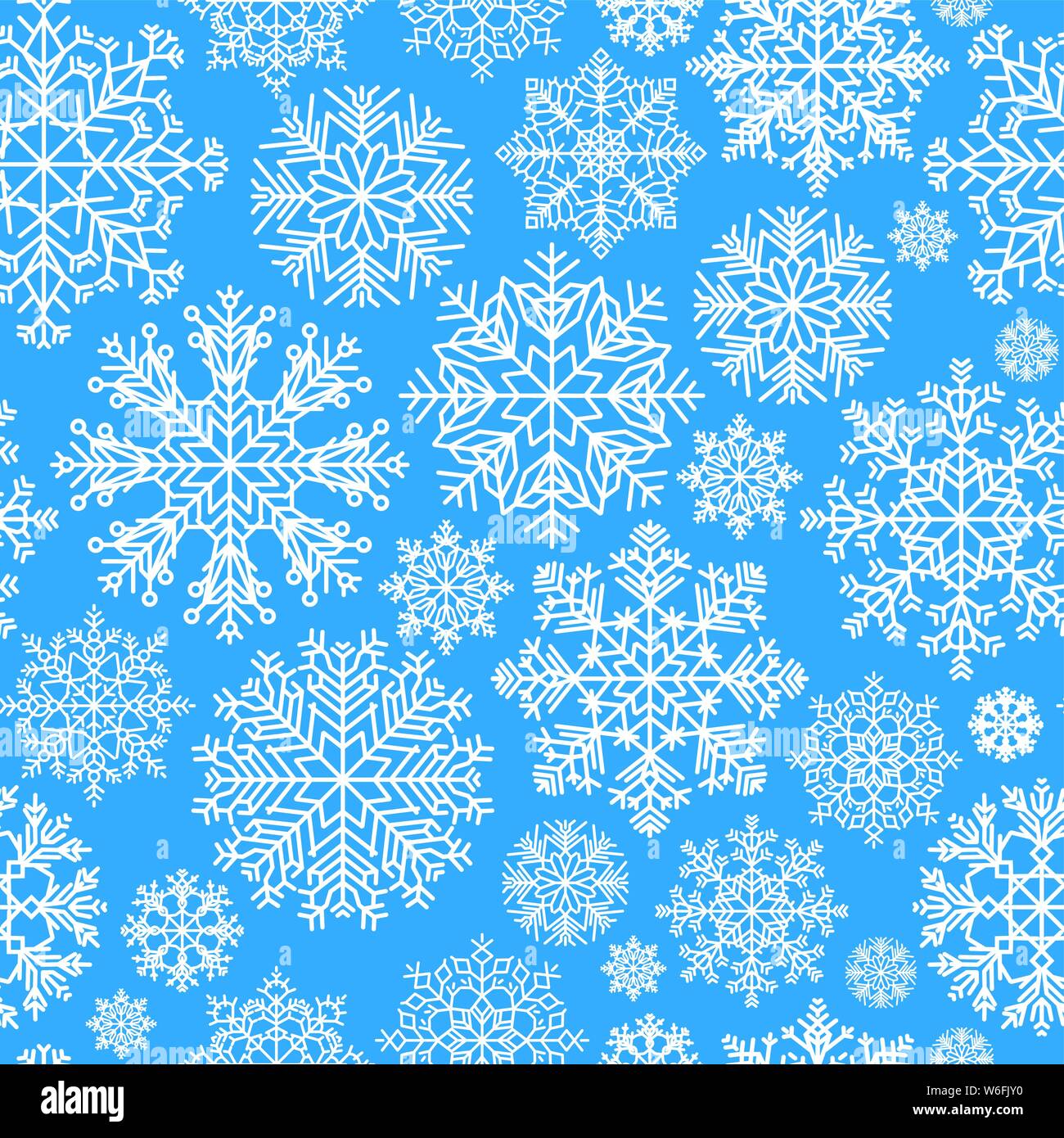 Snowflake seamless background. Vintage winter pattern. Christmas vector ...
