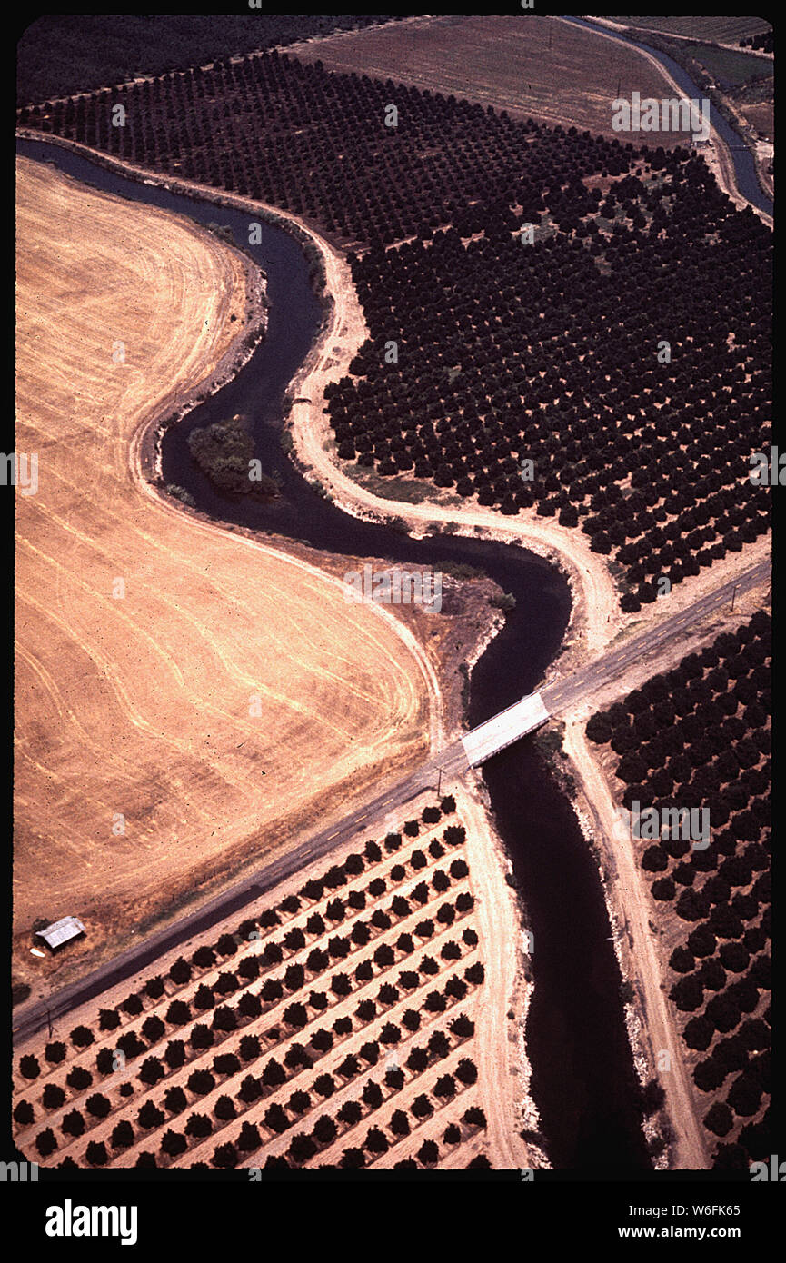 CANAL IRRIGATES CITRUS RANCHES Stock Photo - Alamy