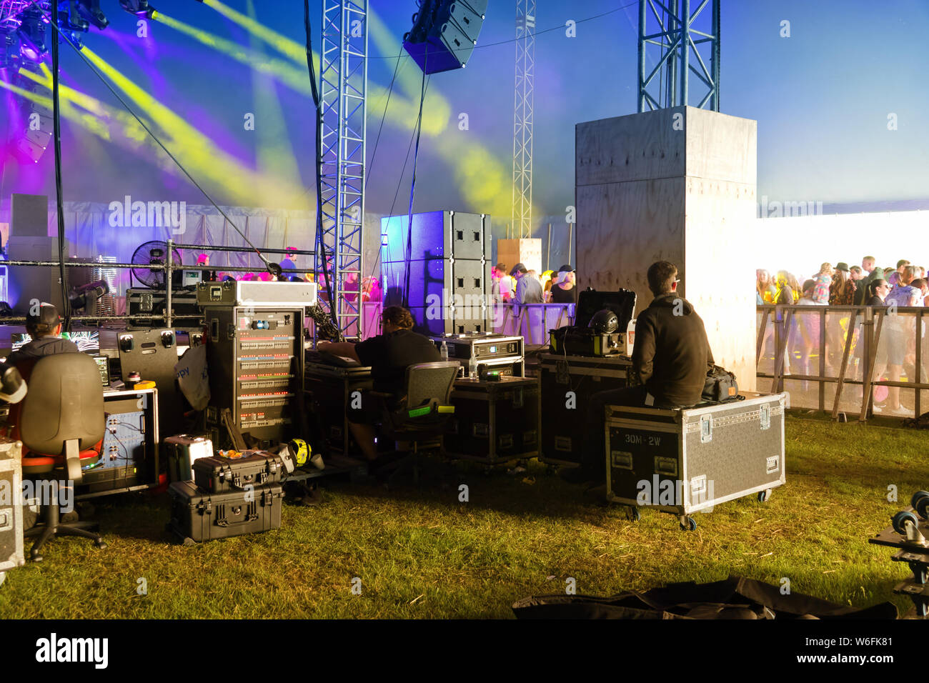 Backstage in a marque at a summer music festival Stock Photo - Alamy
