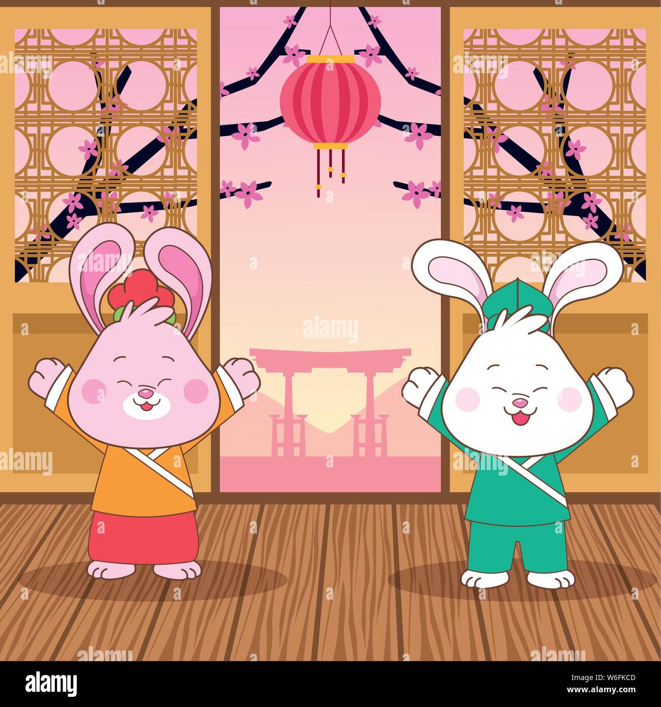 Mid autumn concept oriental Stock Vector Images - Alamy