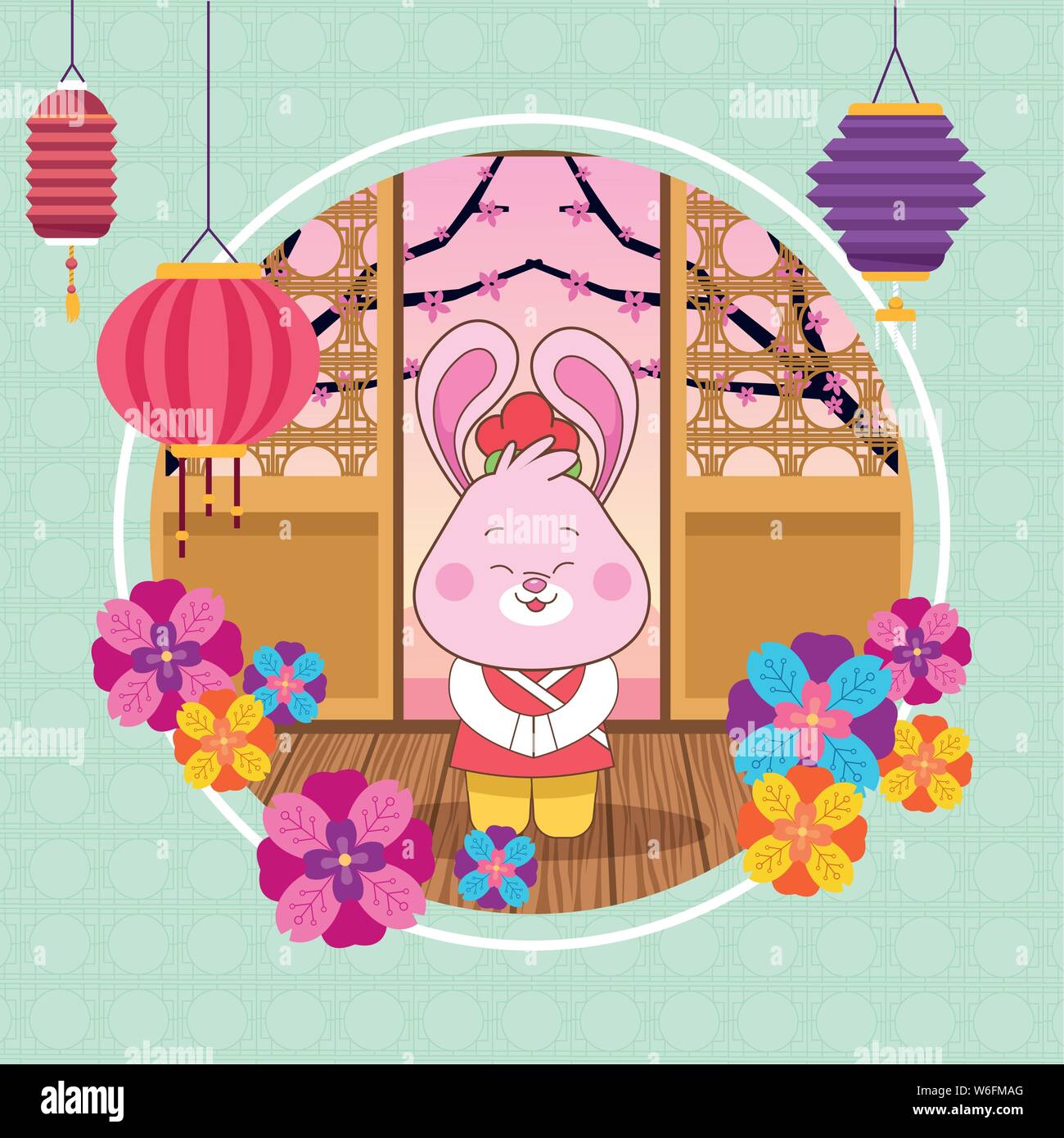 mid autumn chinese festival cartoon Stock Vector Image & Art - Alamy