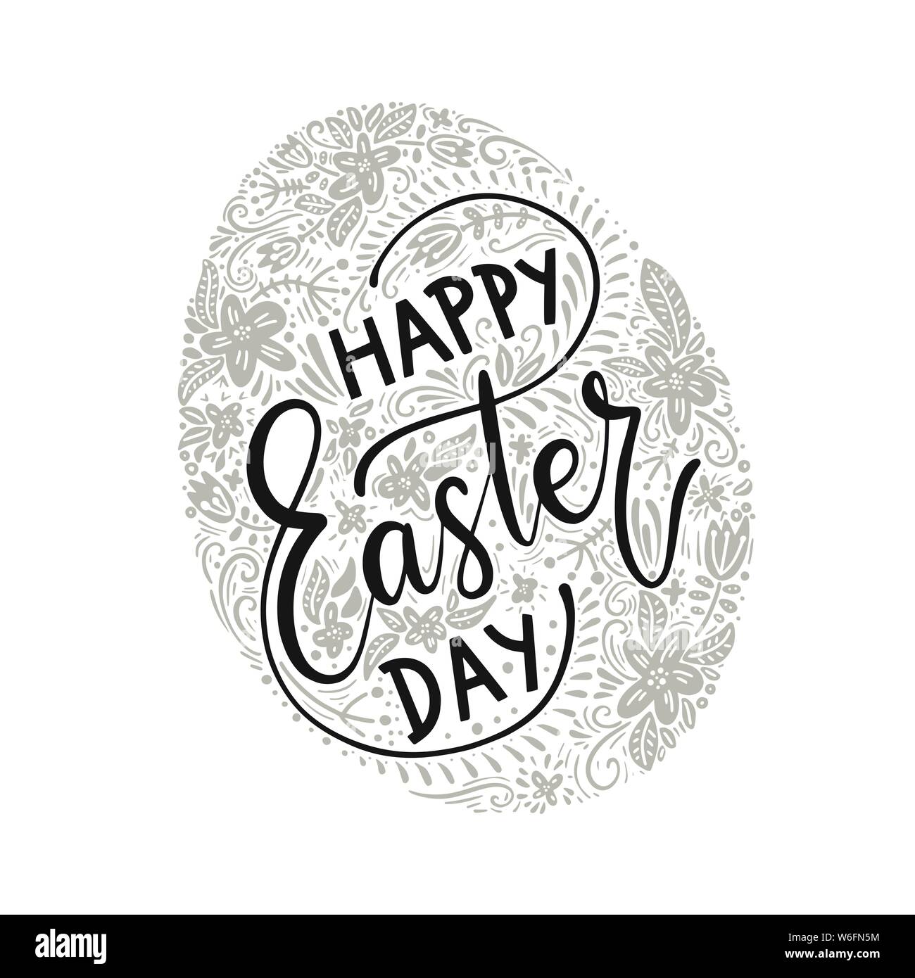 Easter vector lettering card. Happy Easter day Stock Vector Image & Art - Alamy
