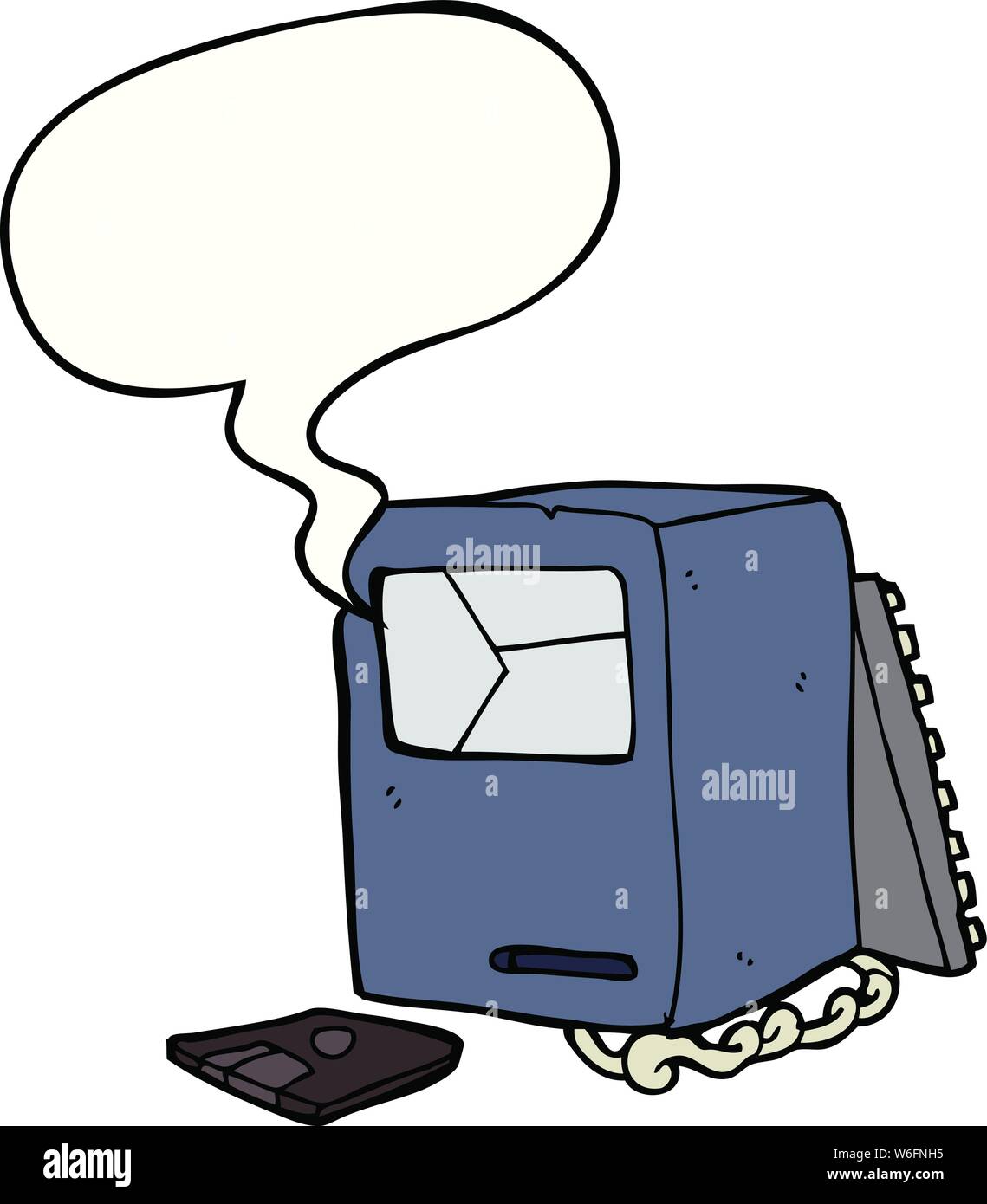 Freehand drawn cartoon broken computer hi-res stock photography and ...