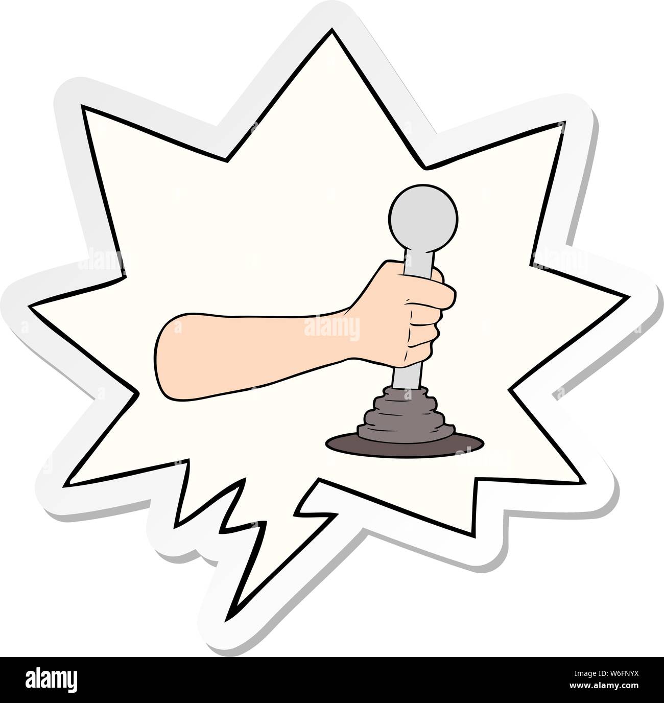 Hand on gearstick Cut Out Stock Images & Pictures - Alamy