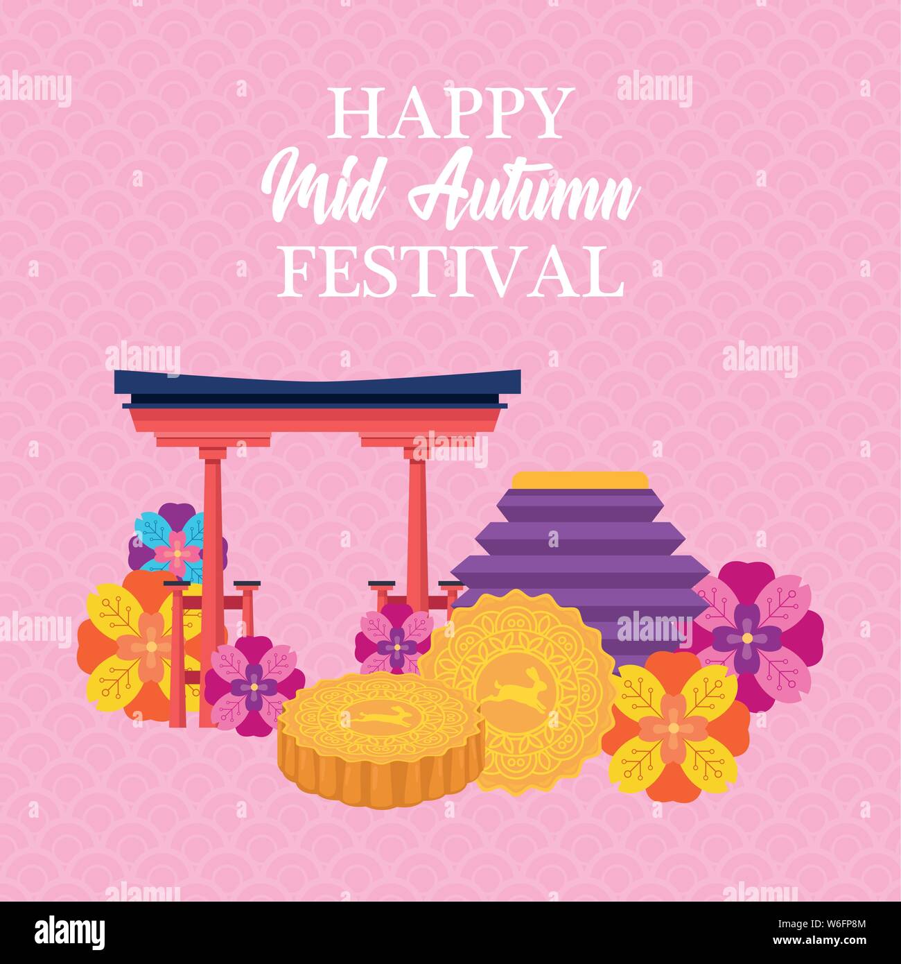 mid autumn chinese festival cartoon Stock Vector Image & Art - Alamy