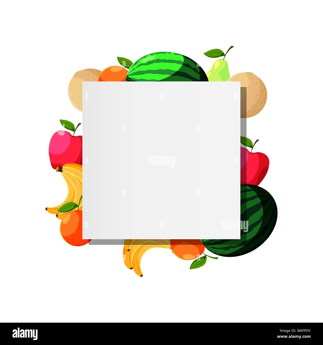 banner template fresh fruits harvest vector illustration Stock Vector ...