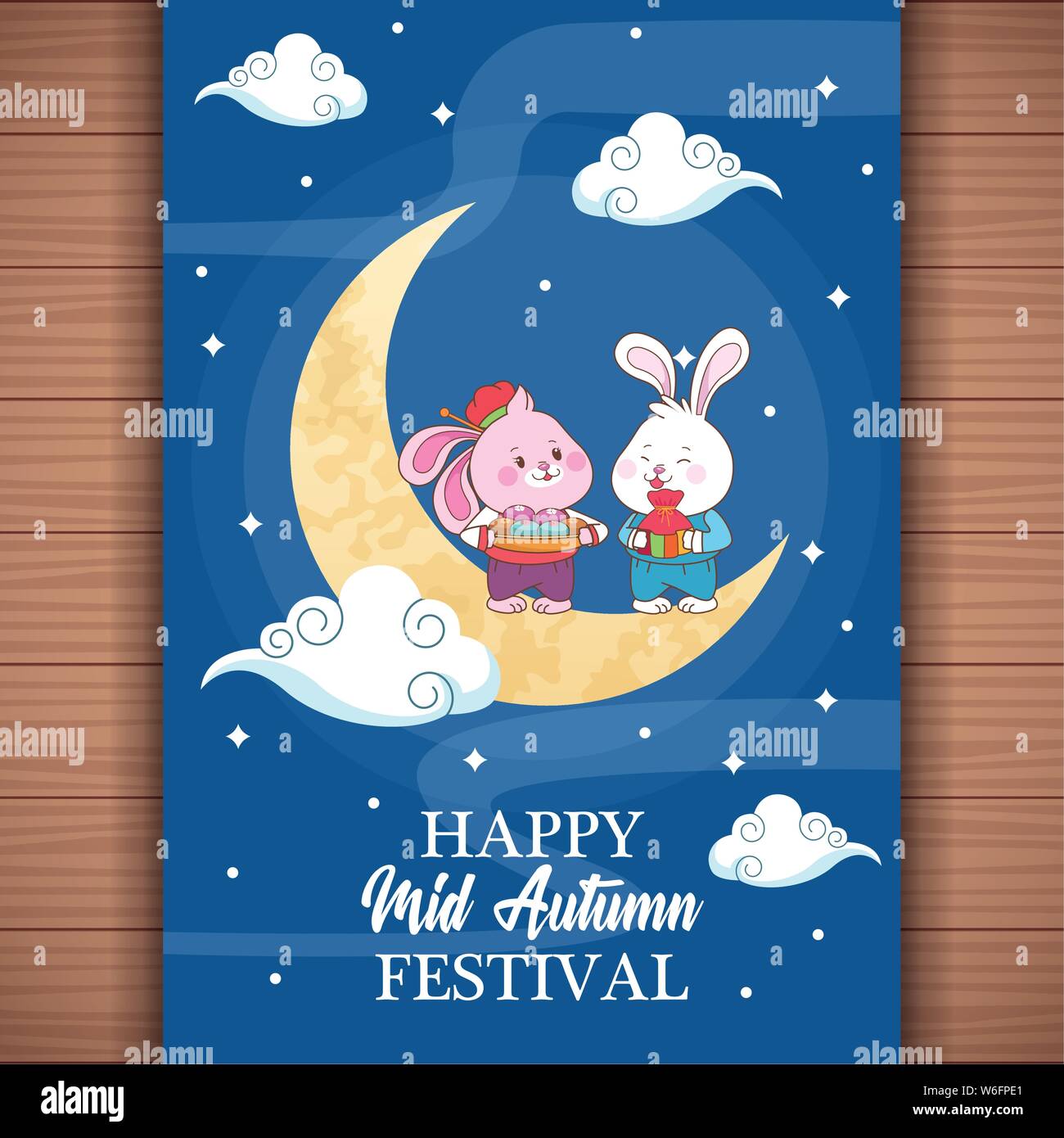 mid autumn chinese festival cartoon Stock Vector Image & Art - Alamy