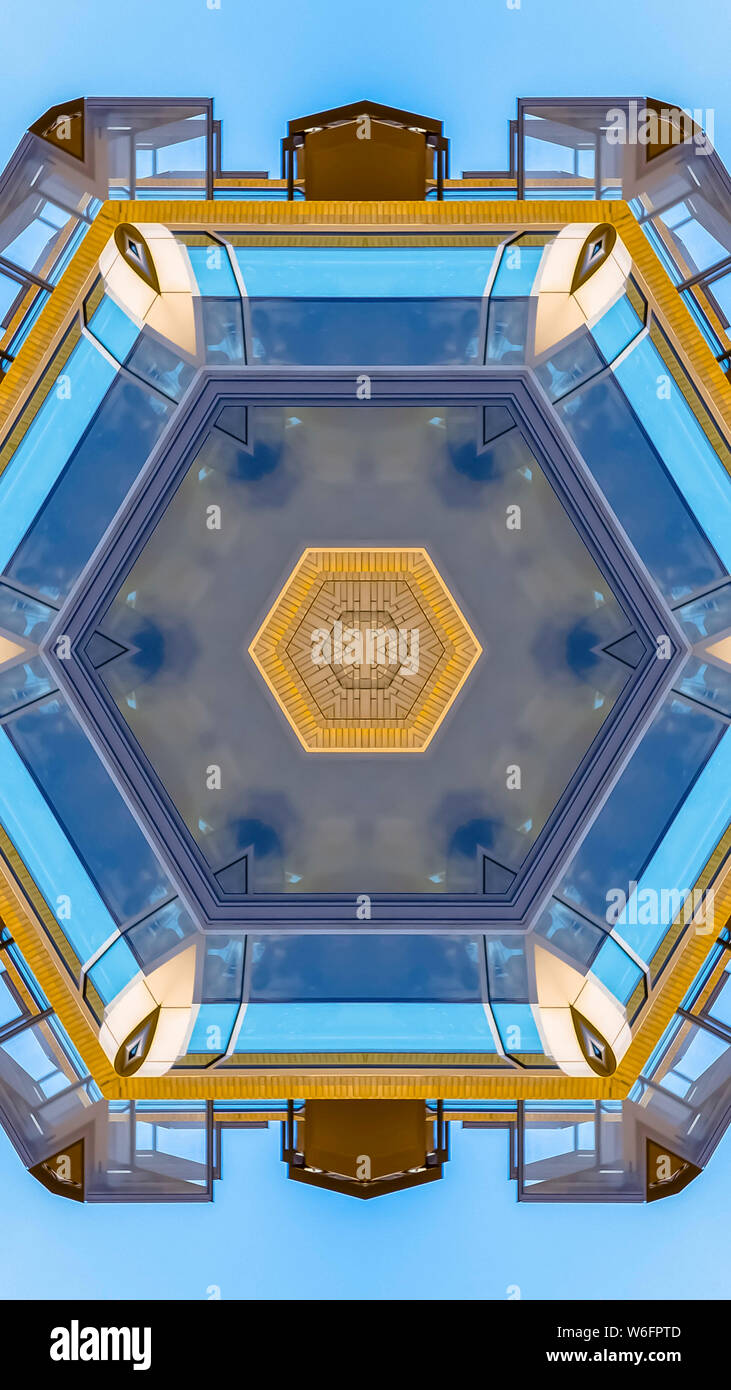 Vertical frame Star shape made from the decks and windows Stock Photo ...