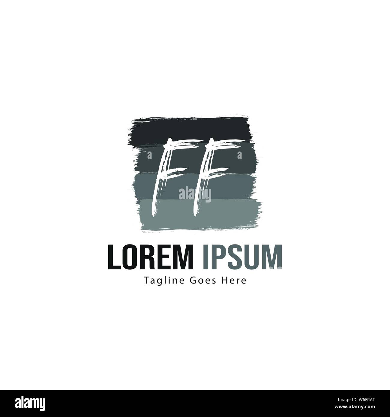Initial FF logo template with modern frame. Minimalist FF letter logo ...