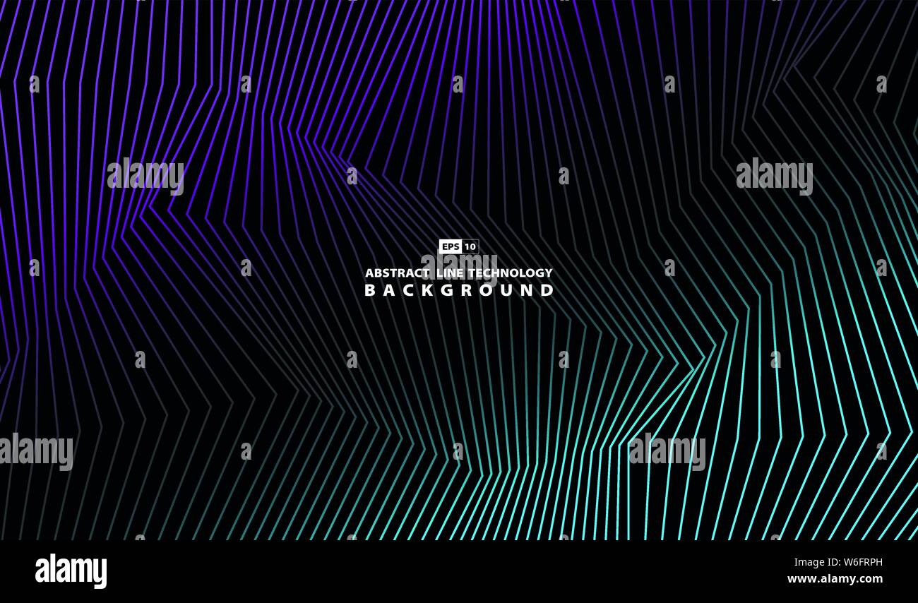 Abstract techno line purple and blue artwork template design. Use for ...