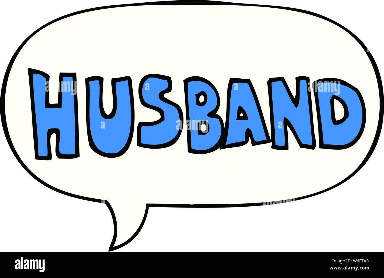 Cartoon word husband speech hi-res stock photography and images - Alamy