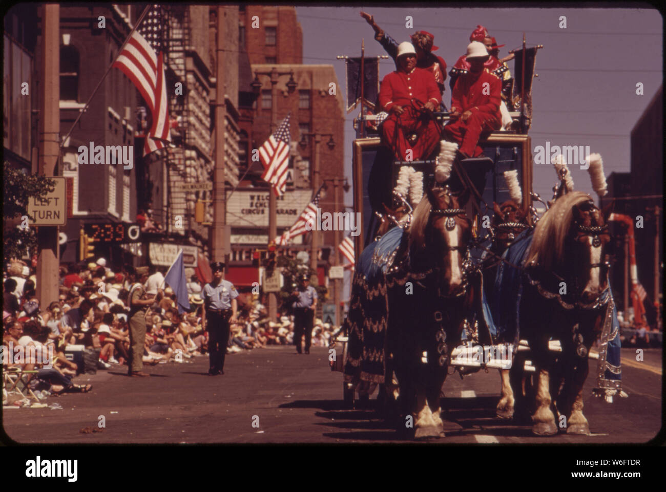 CROWDS ESTIMATED AT OVER 750,000 LINE THE PARADE ROUTE AS CIRCUS WAGONS ...