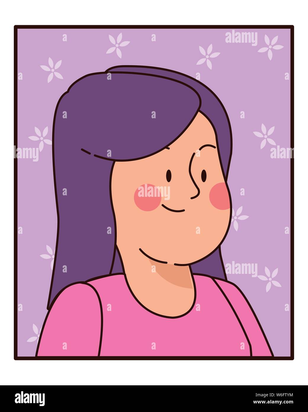 Teenager woman smiling face cartoon Stock Vector Image & Art - Alamy
