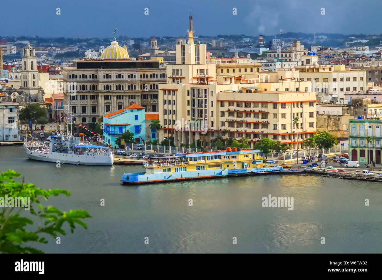 Cruise Ship anchored in the port of Havana Cuba Stock Photo - Alamy