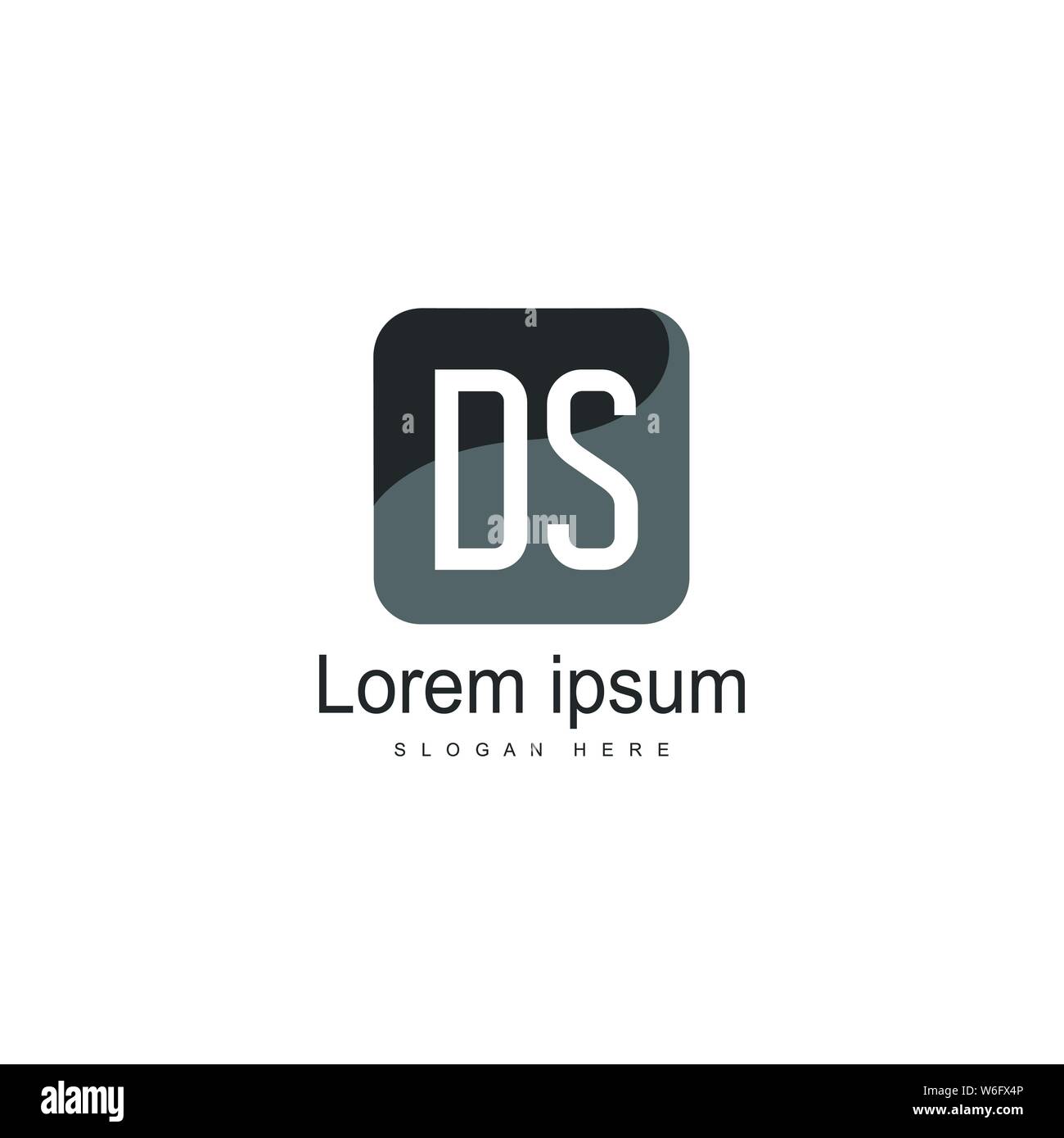 Initial DS logo template with modern frame. Minimalist DS letter logo ...