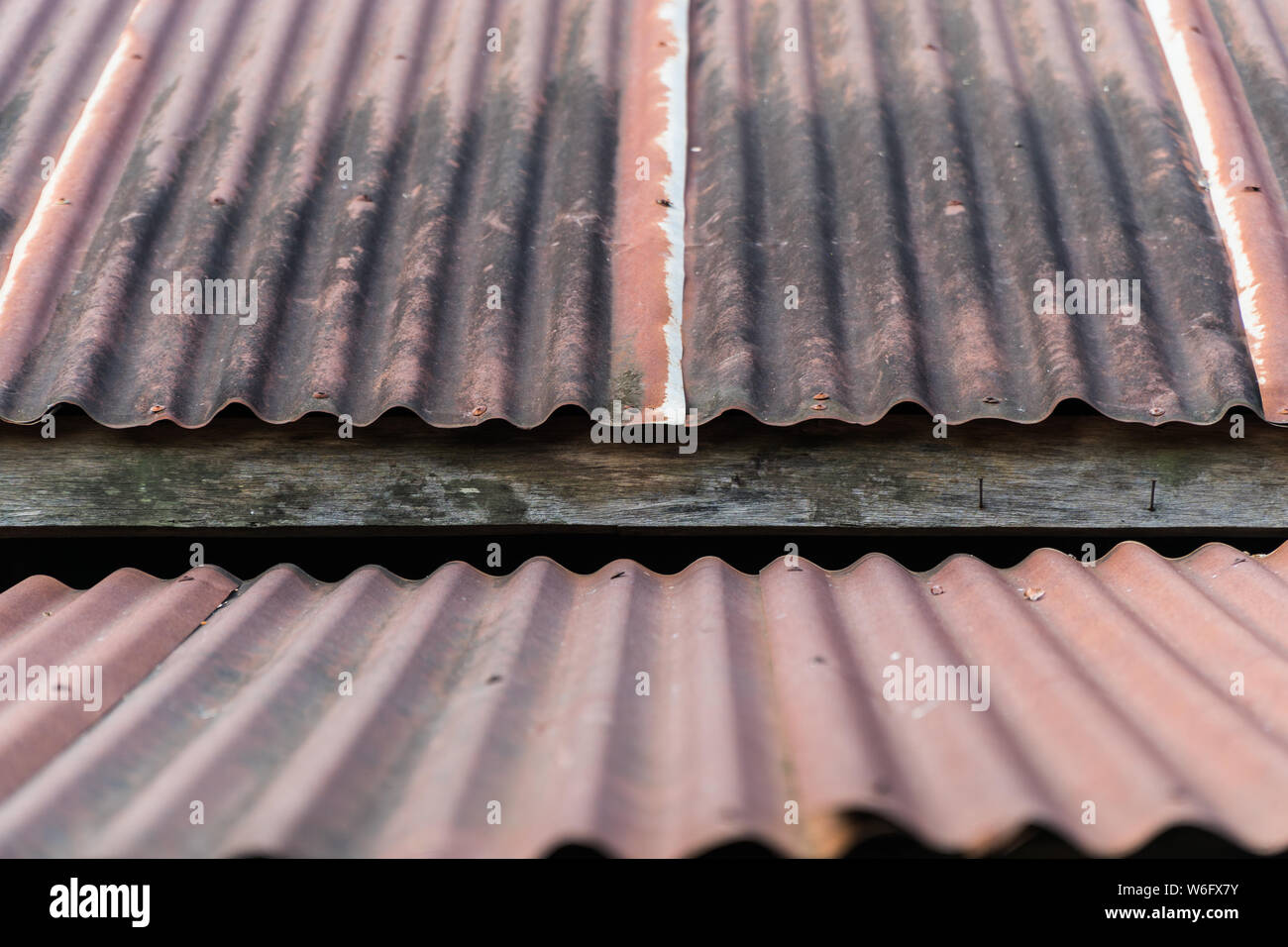 A Roof rusty corrugated iron metal texture Stock Photo - Alamy