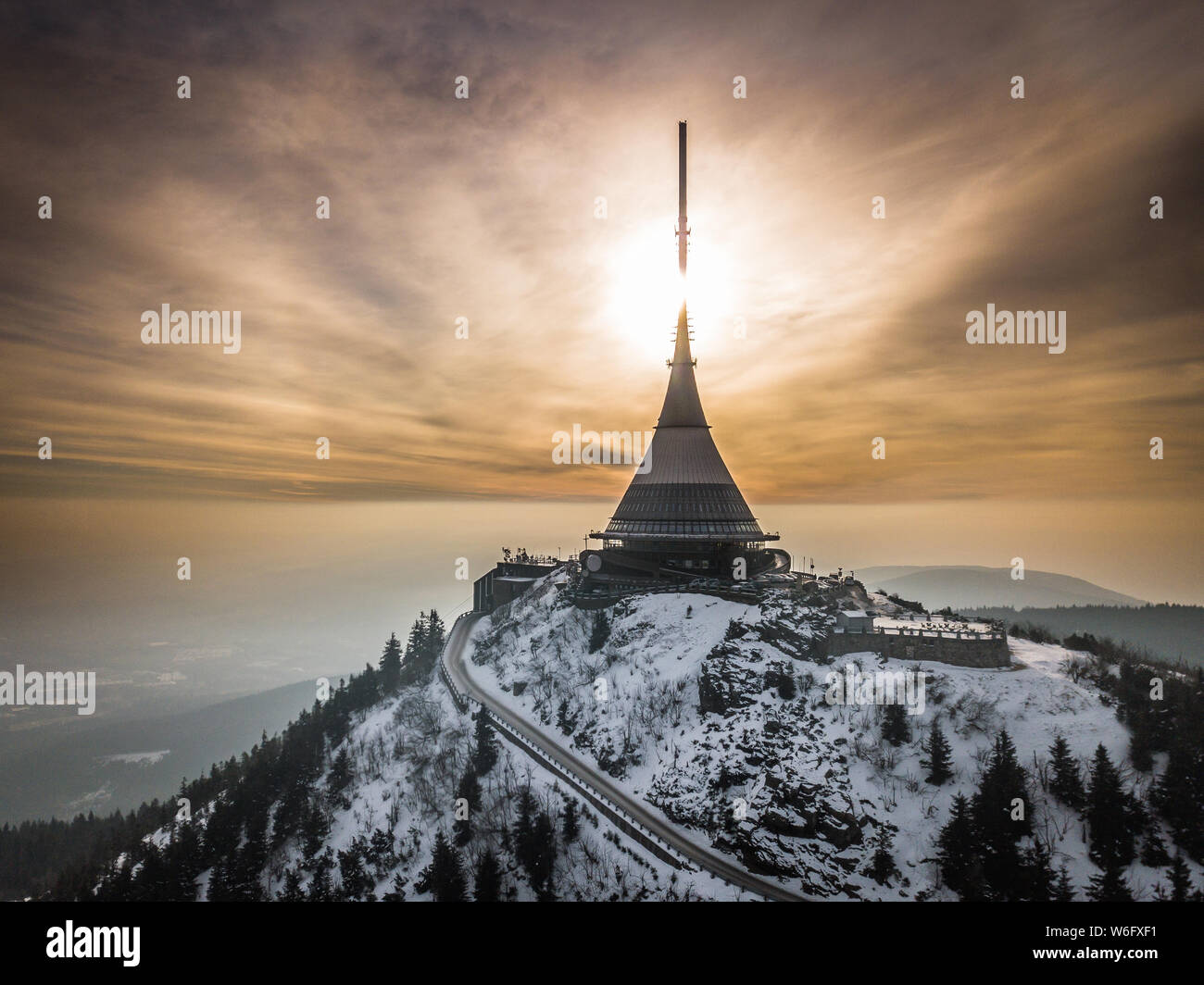 Liberec jested tv tower hotel hi-res stock photography and images - Alamy