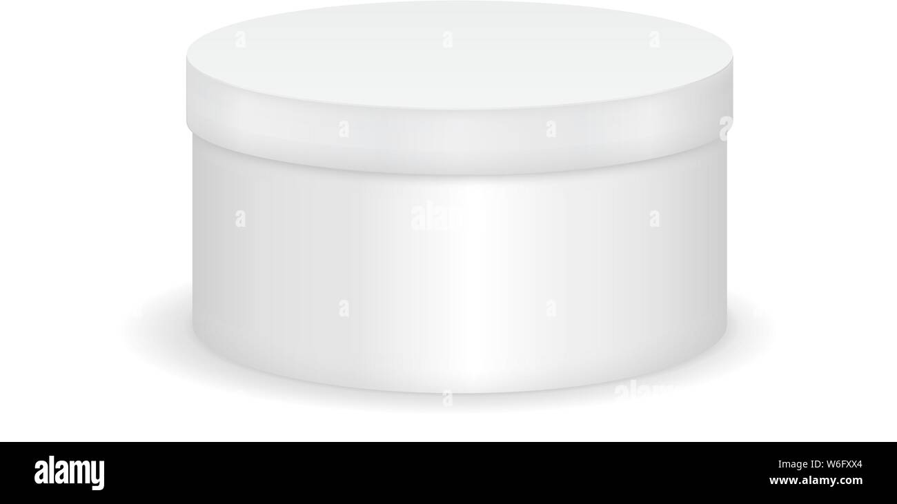 White round gift box Stock Vector Image & Art - Alamy