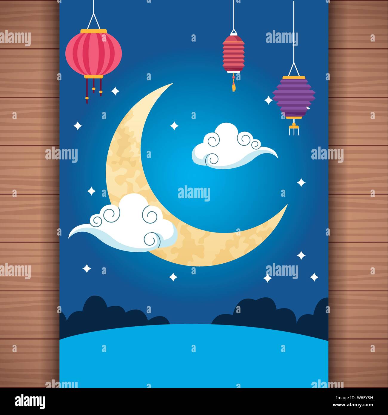 mid autumn chinese festival cartoon Stock Vector Image & Art - Alamy