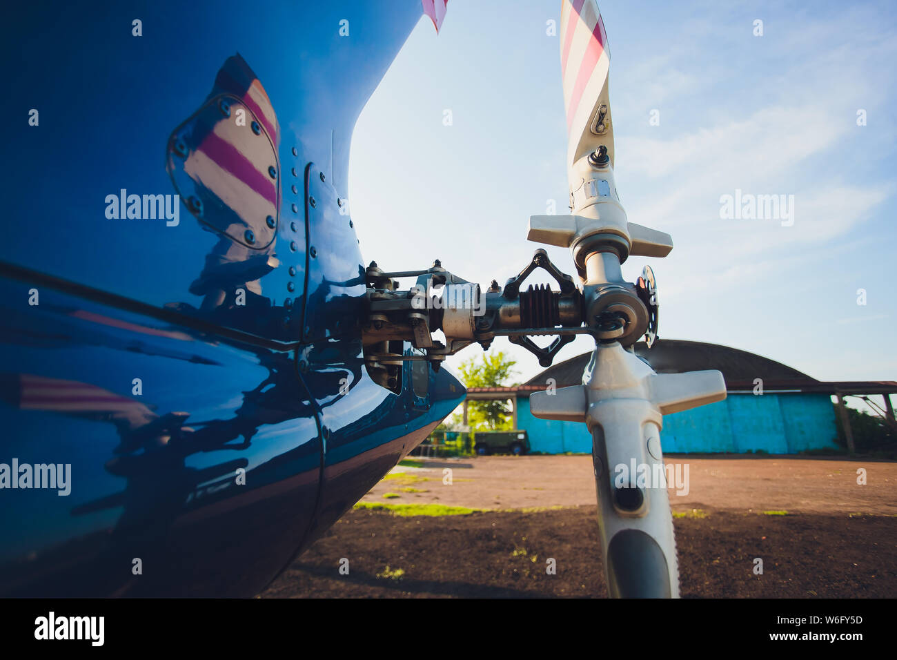 Helicopter tail rotor selective focus or Tail rotor of transport ...