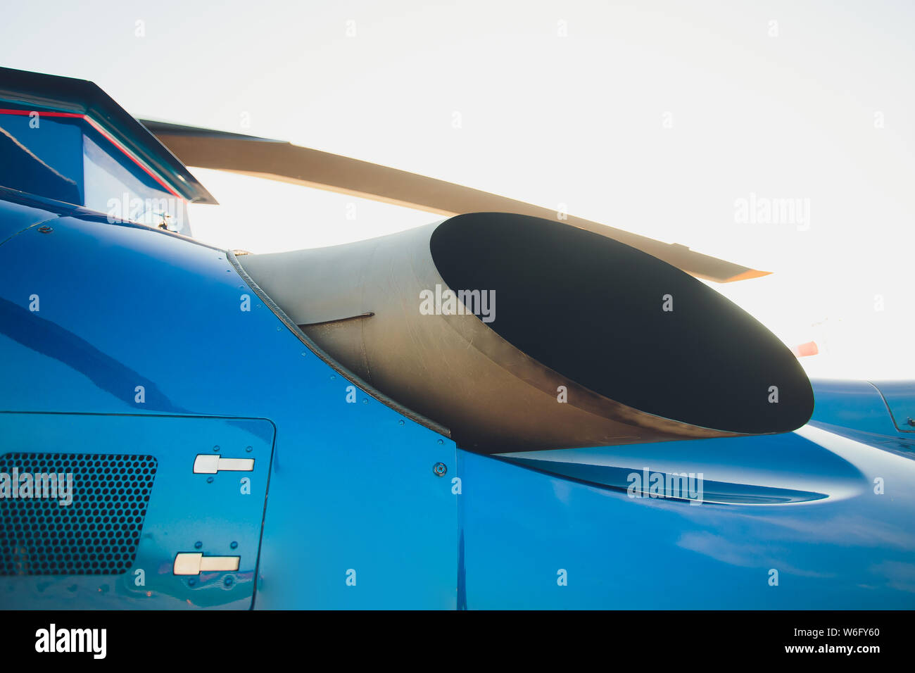 Helicopter tail rotor selective focus or Tail rotor of transport ...