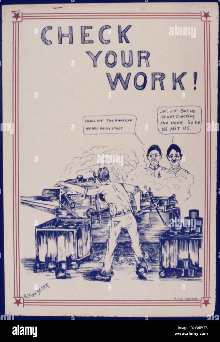 Check your work! Stock Photo - Alamy