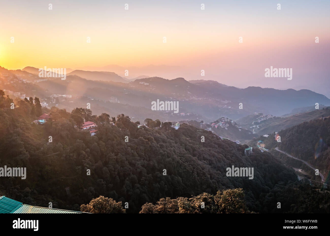 Amazing Sunrise in mountains Mussoorie in India Uttarakhand, wallpaper ...