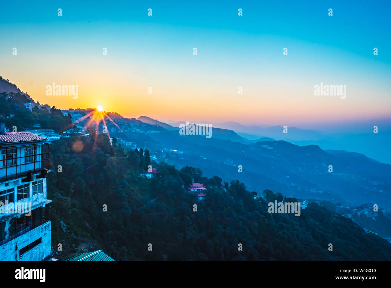 Amazing Sunrise in mountains Mussoorie in India Uttarakhand, wallpaper ...