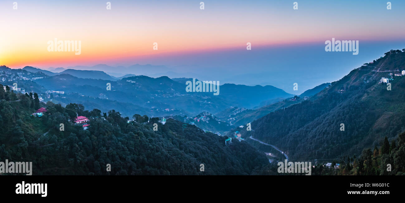 Amazing Sunrise in mountains Mussoorie in India Uttarakhand, wallpaper ...