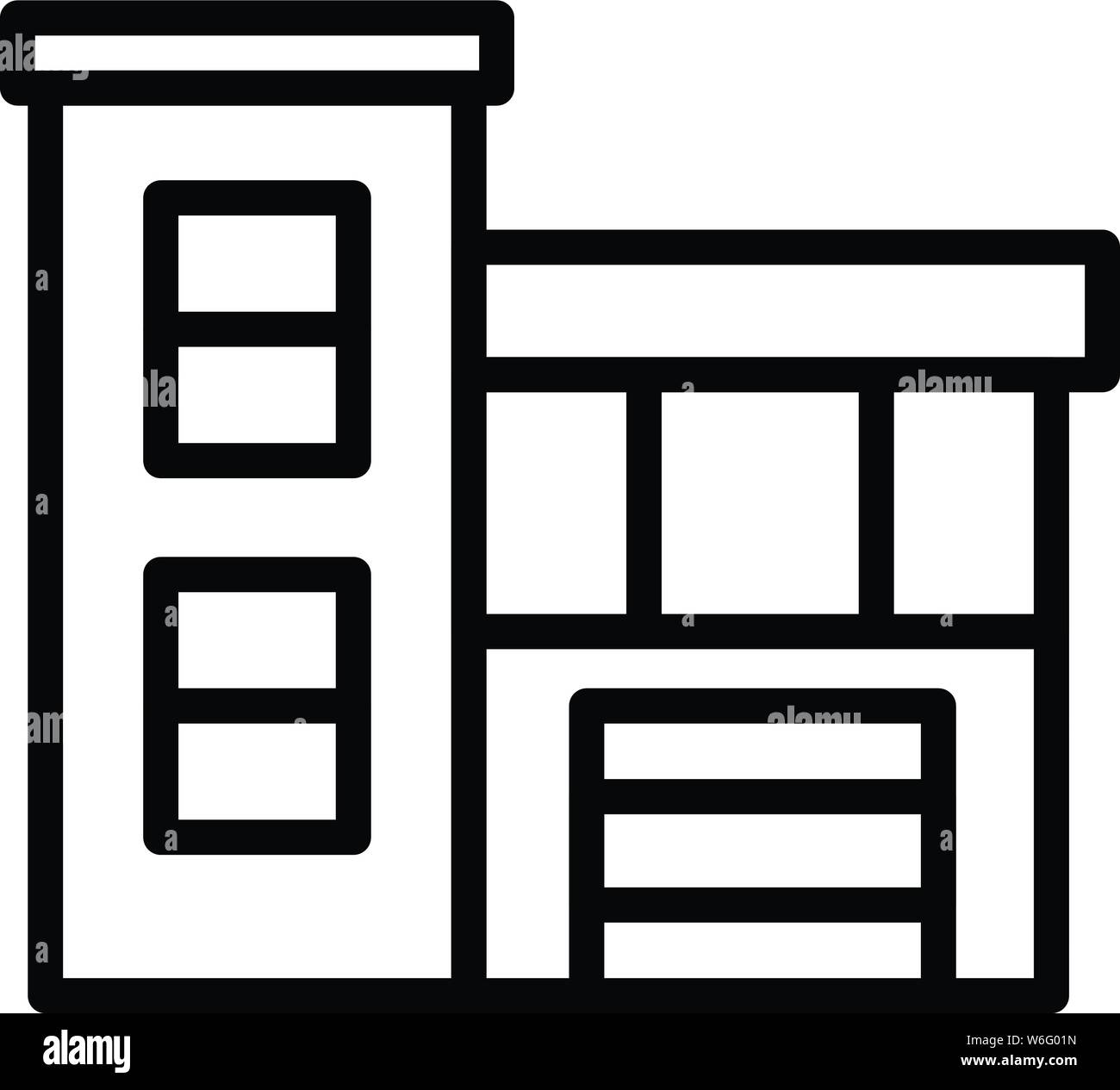 Town house icon, outline style Stock Vector Image & Art - Alamy