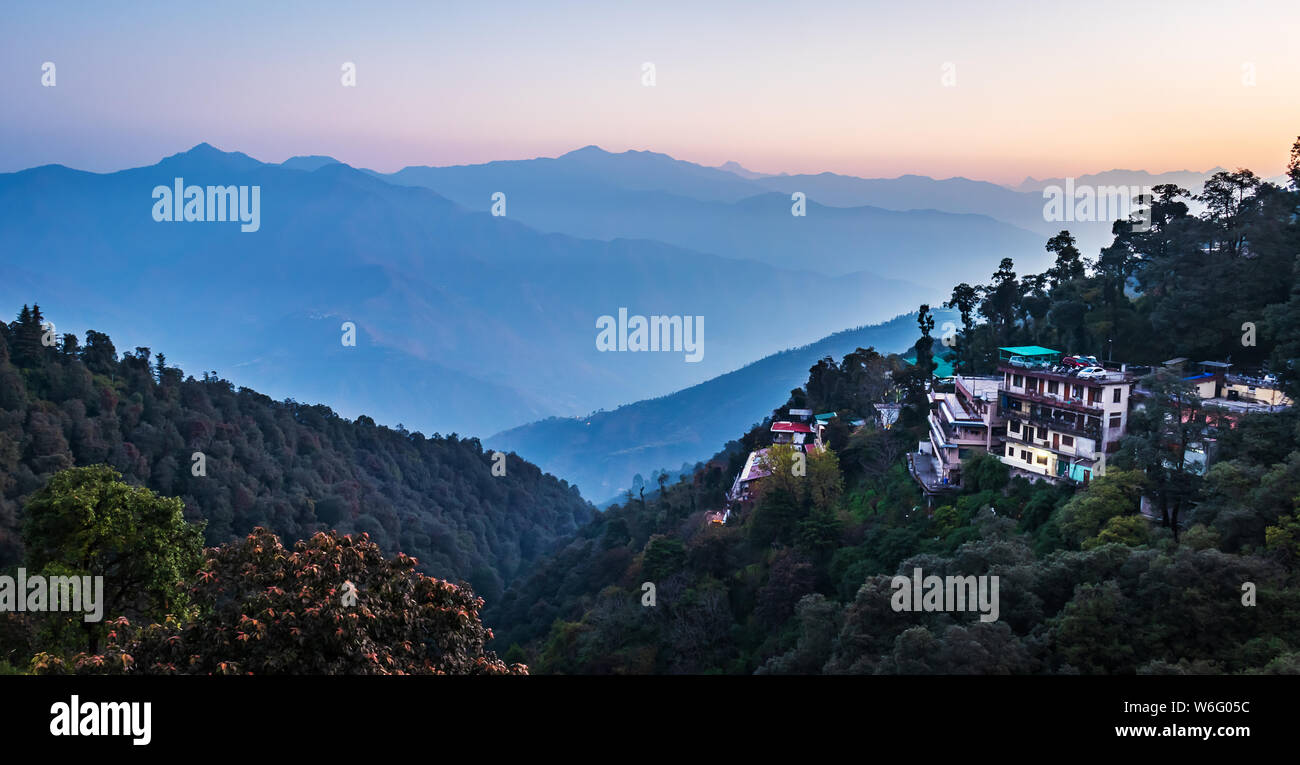 Amazing Sunrise in mountains Mussoorie in India Uttarakhand, wallpaper ...