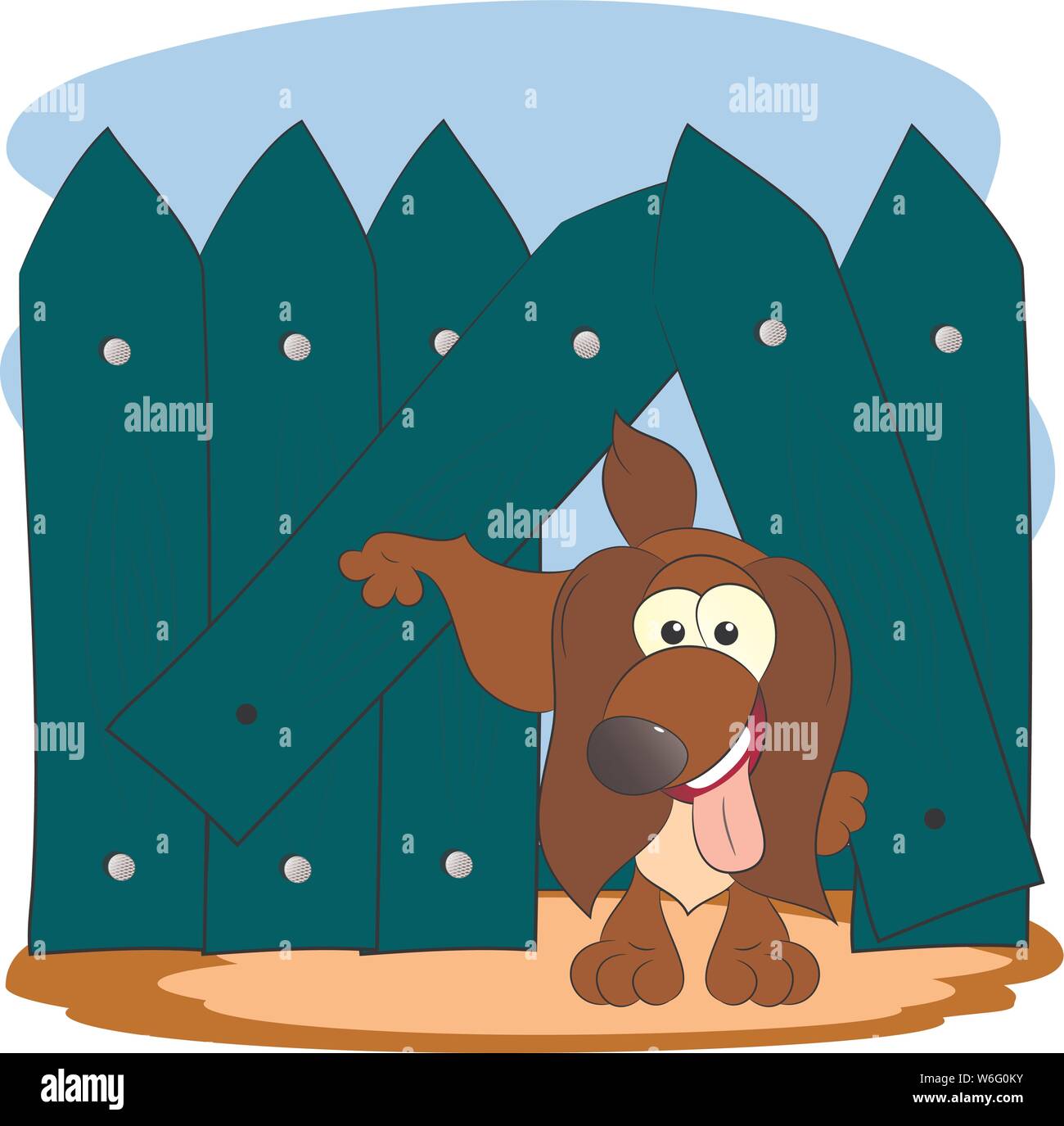 dog bully. cartoon comic vector illustration Stock Vector Image & Art ...