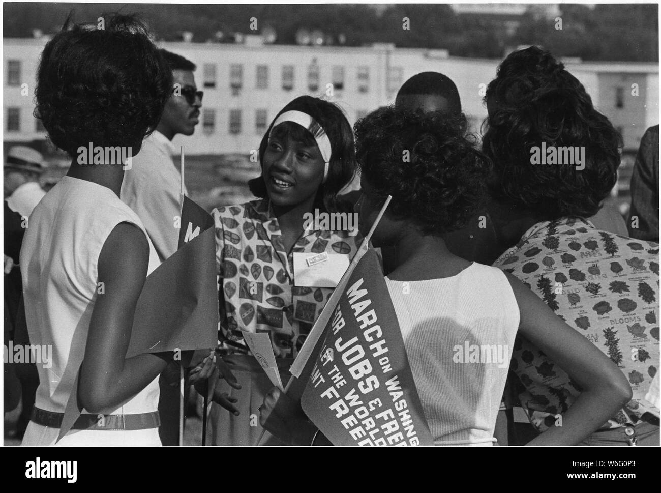 Civil Rights March on Washington, D.C. [A group of young women at the ...