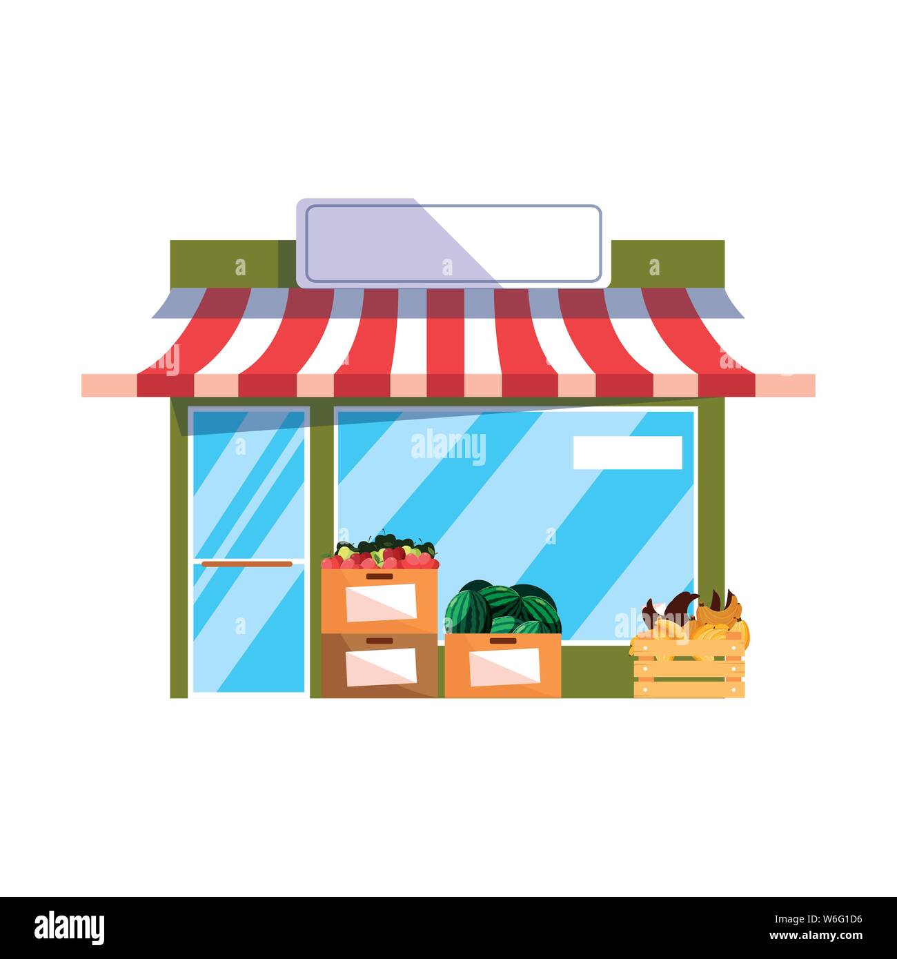 Store window with fruit Cut Out Stock Images & Pictures - Alamy