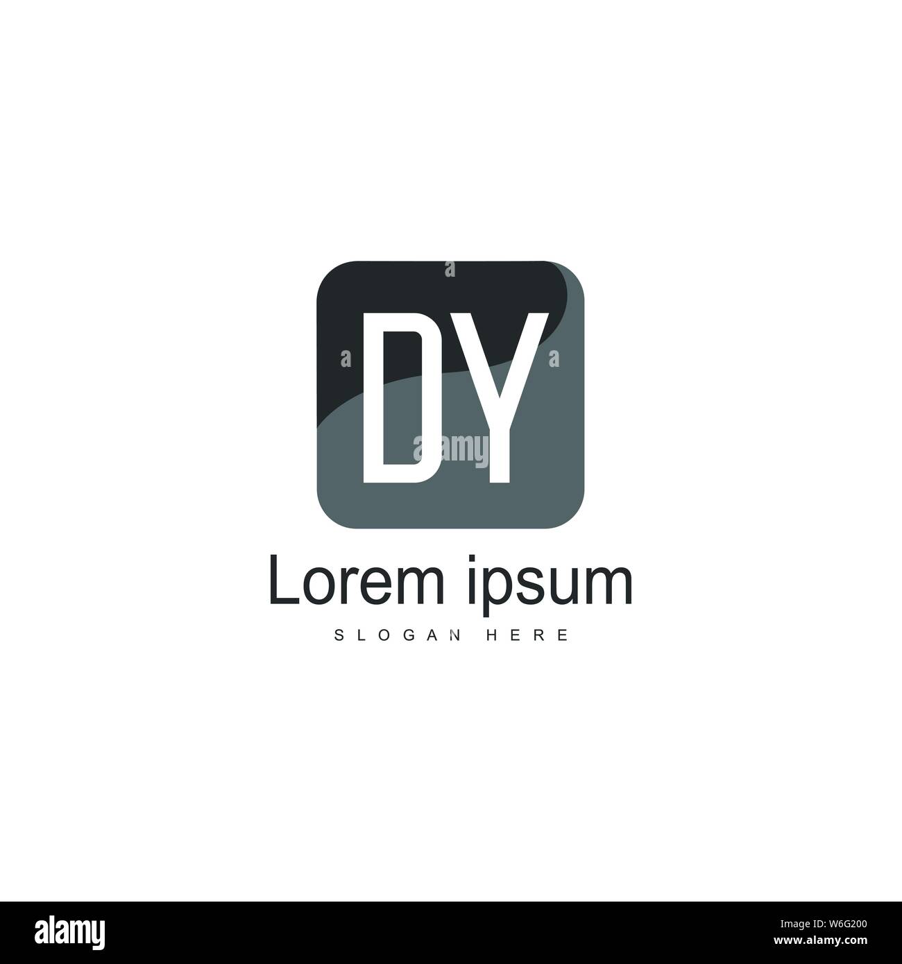 Initial DY logo template with modern frame. Minimalist DY letter logo ...