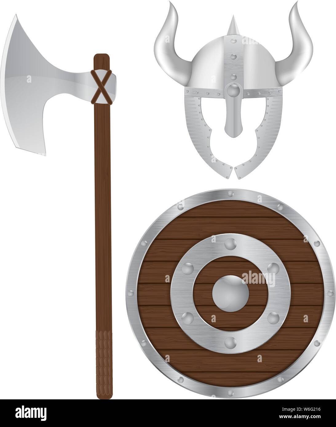 Shield and axe hi-res stock photography and images - Alamy