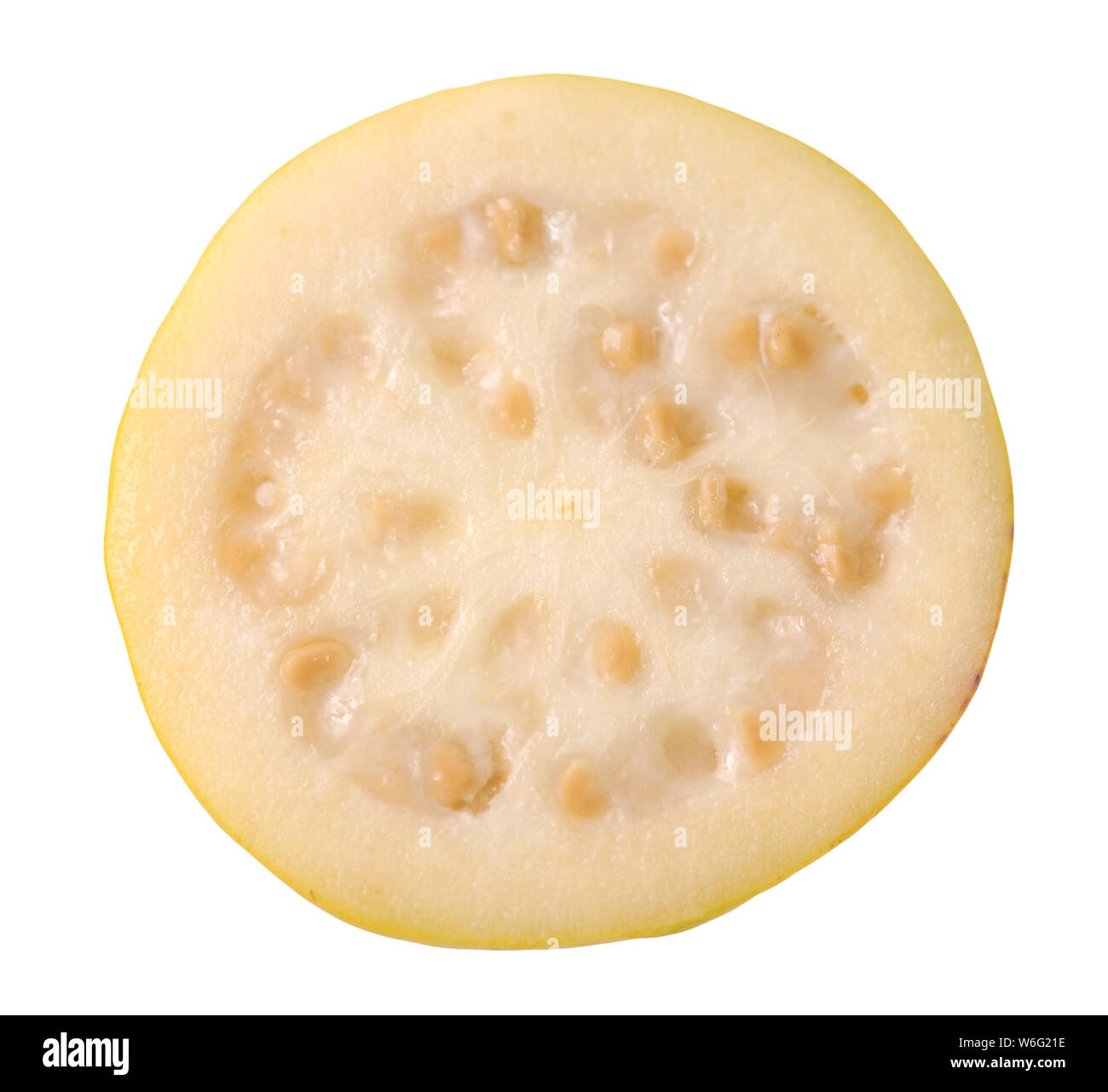 half of guava isolated on white background Stock Photo - Alamy