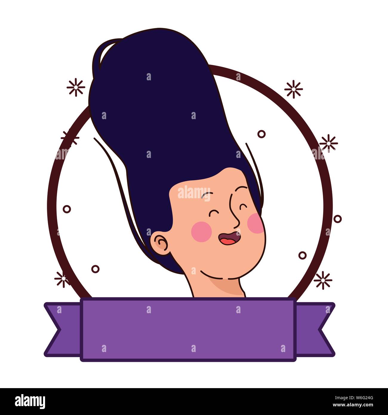 Teenager woman smiling face cartoon Stock Vector Image & Art - Alamy