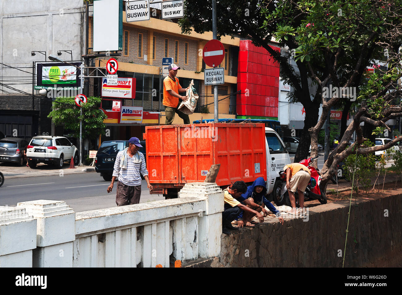 The street in old Jakarta, Indonesia Stock Photo - Alamy