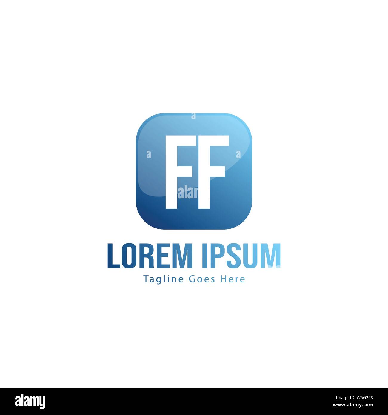 Initial FF logo template with modern frame. Minimalist FF letter logo ...