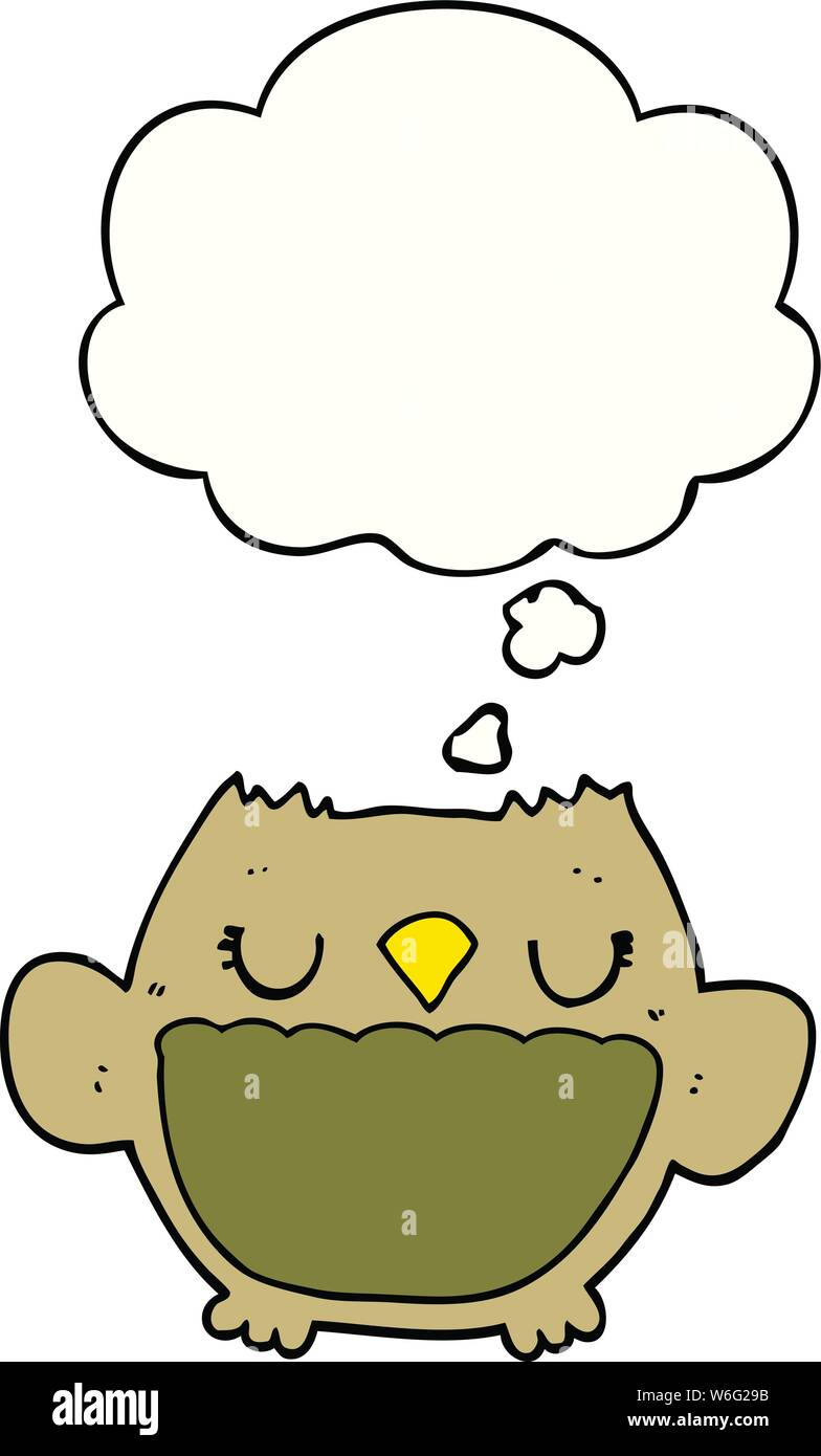 Cartoon owl thinking hi-res stock photography and images - Alamy